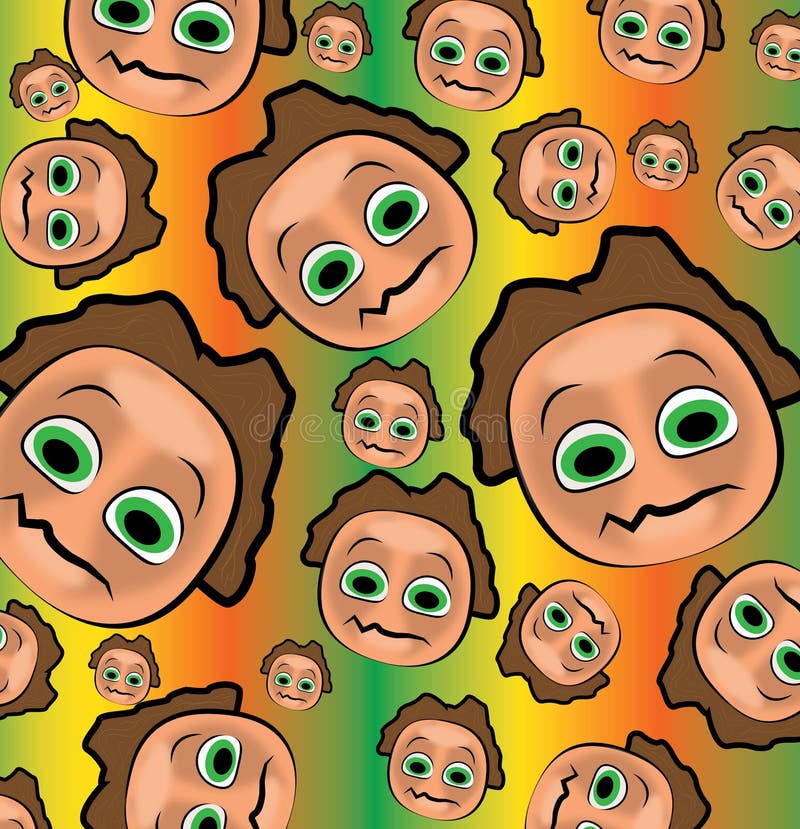 Cartoon face pattern stock illustration. Illustration of joker - 39761474