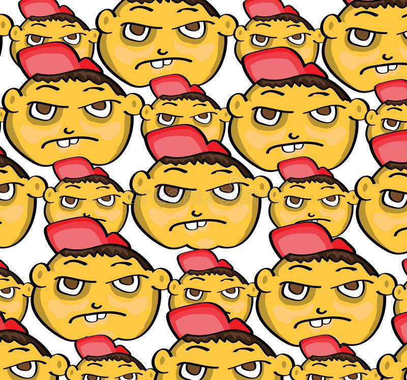 Cartoon face pattern stock illustration. Illustration of teeth - 40156356