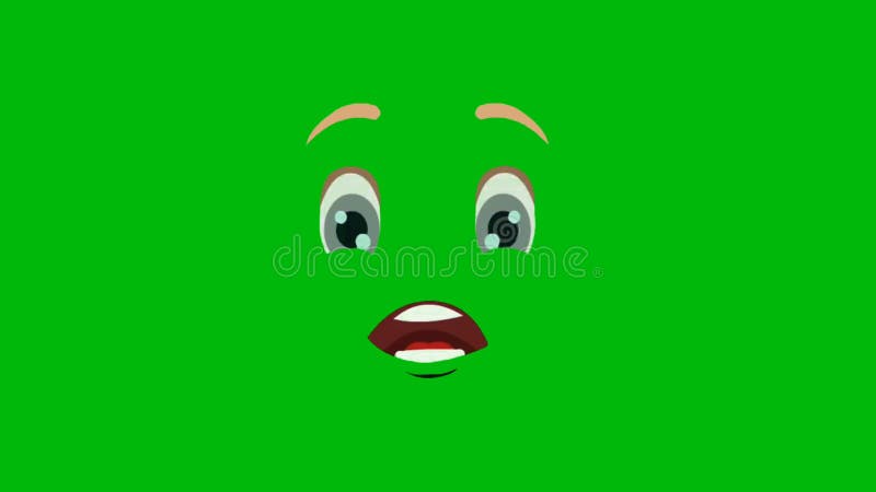 Cartoon Face High Quality Green Screen 4k Bacground Stock Video - Video ...