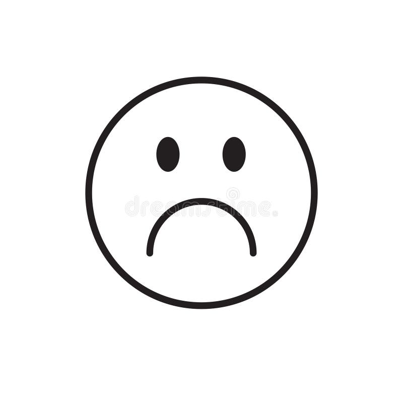 Cartoon Face Sad Negative People Emotion Icon Stock Vector ...
