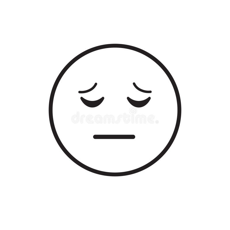 Cartoon Face Sad Negative People Emotion Icon Stock Vector ...
