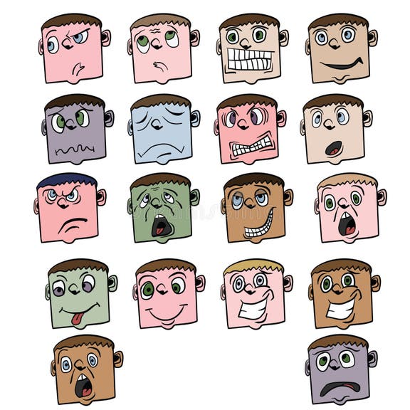 Cartoon face 2 stock vector. Illustration of vector, frown - 85051992