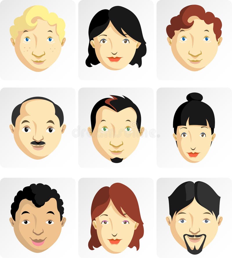 Cartoon Face Set stock vector. Illustration of cartoon - 71579071