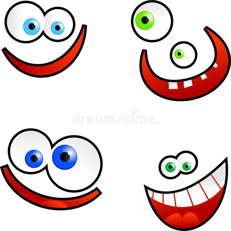 Cartoon Faces stock illustration. Illustration of grinning - 20547244