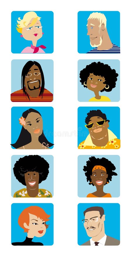 Cartoon Faces Collection stock vector. Illustration of design - 5362162