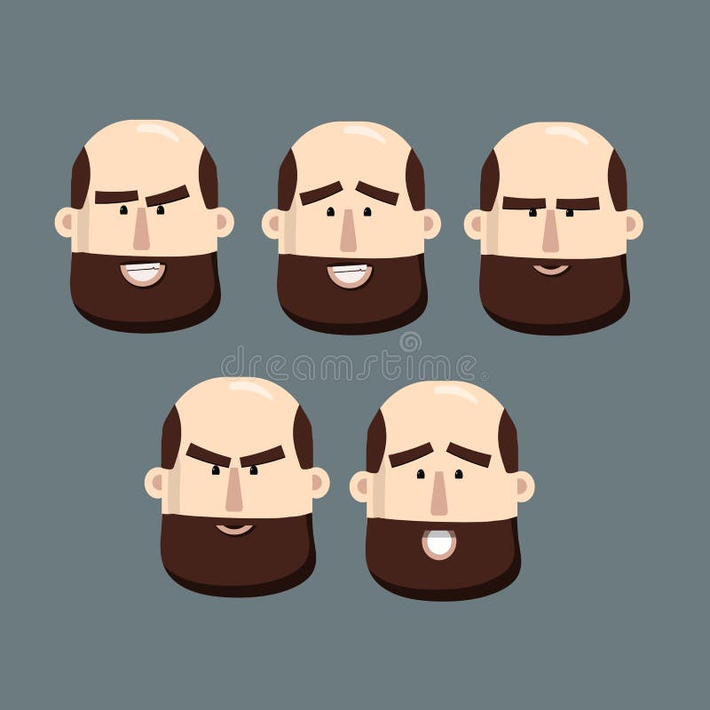 Cartoon faces of man stock illustration. Illustration of eyebrow - 86609167