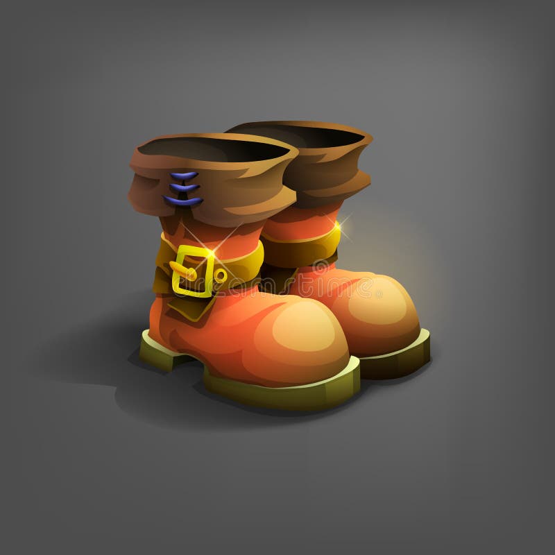 Cartoon fairytale boots. stock vector. Illustration of boot - 70546046