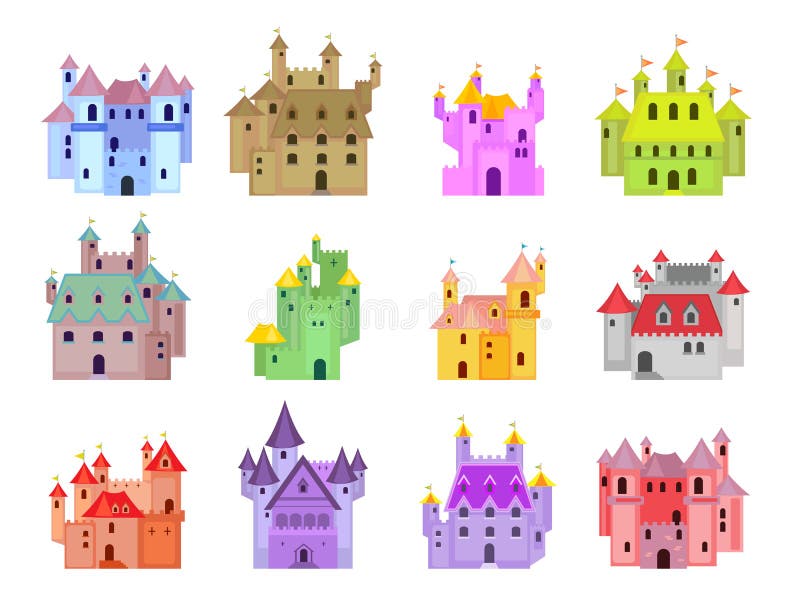 Cartoon Fairytale Castles stock vector. Illustration of eps10 - 137925487