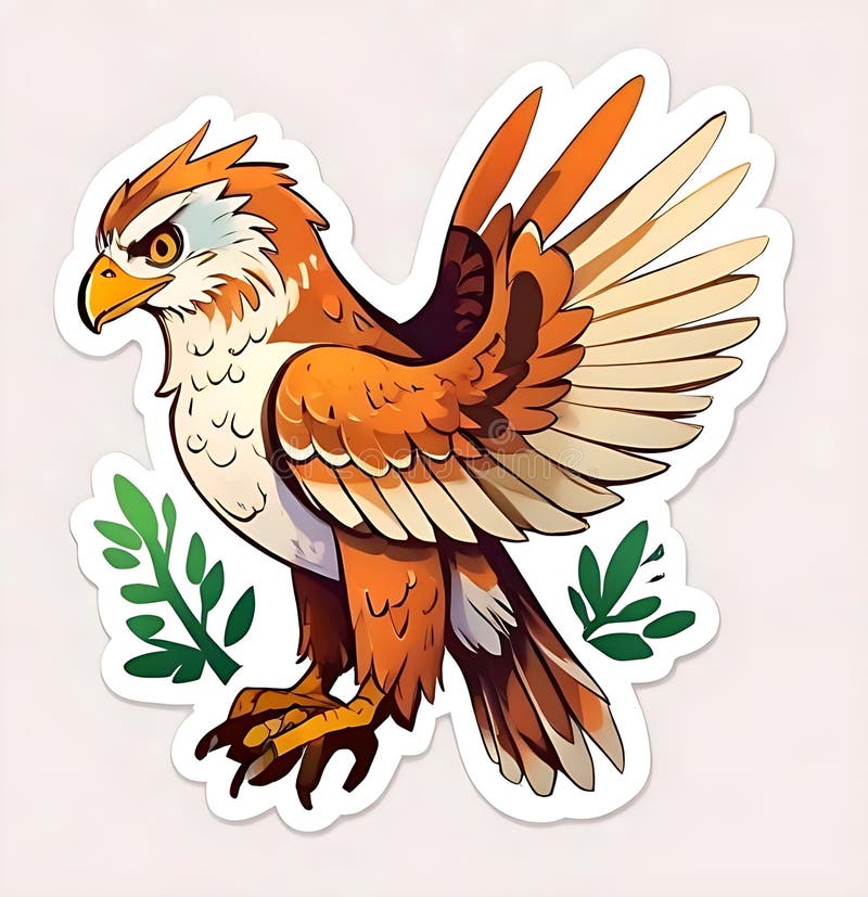 A Cartoon Falcon with Perfect Fun Illustration. Stock Illustration ...