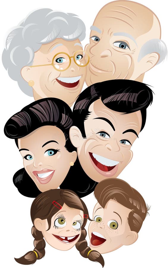 7+ Cartoon family heads Free Stock Photos - StockFreeImages