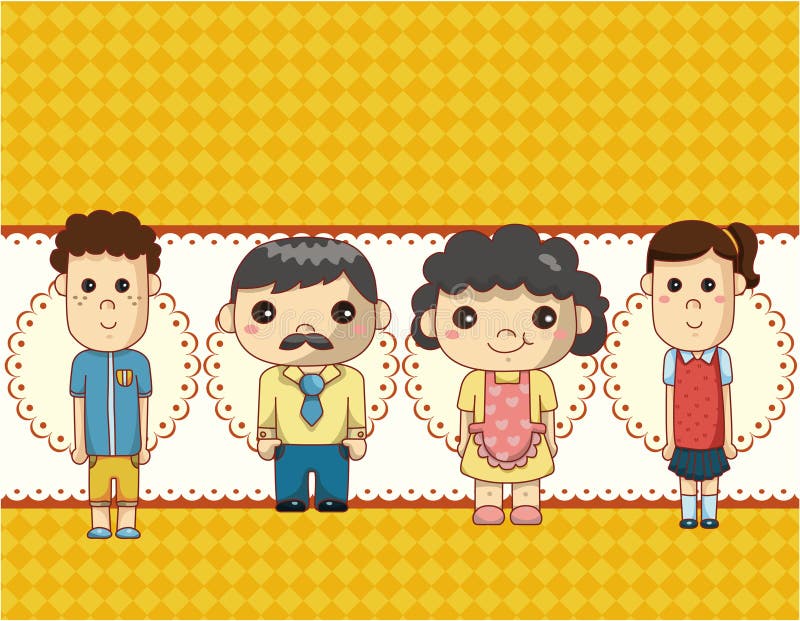 Cartoon Family Card Picture. Image: 19270697