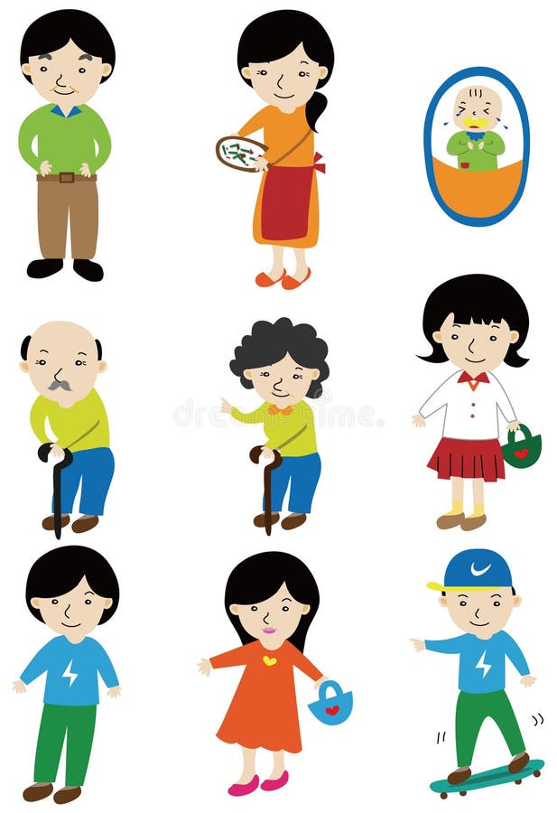 Cartoon family icon stock vector. Illustration of isolated - 18044594