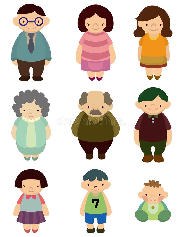 Cartoon family icon stock vector. Illustration of isolated - 18044594