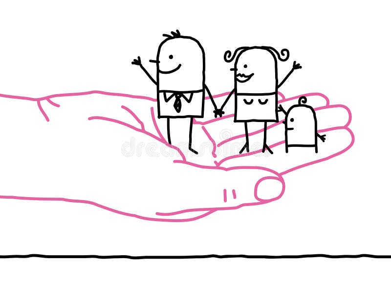 Cartoon family - kindness stock vector. Illustration of human - 70577138