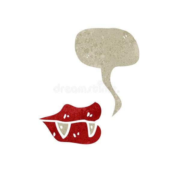 Cartoon fangs stock vector. Illustration of talking, watercolor - 37577764