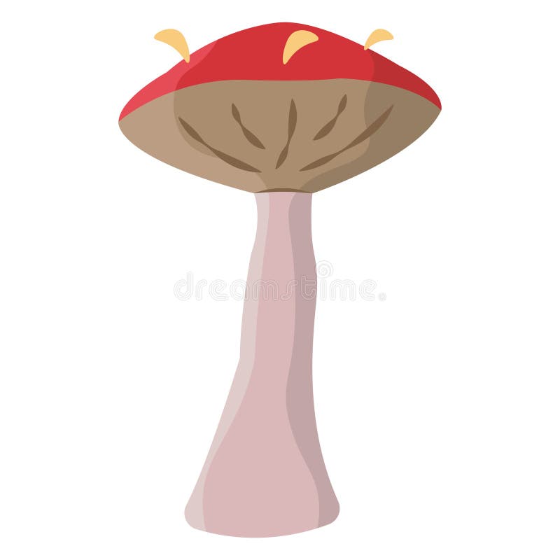 Cartoon Fantasy Mushroom Shape. Vector Stock Vector - Illustration of ...