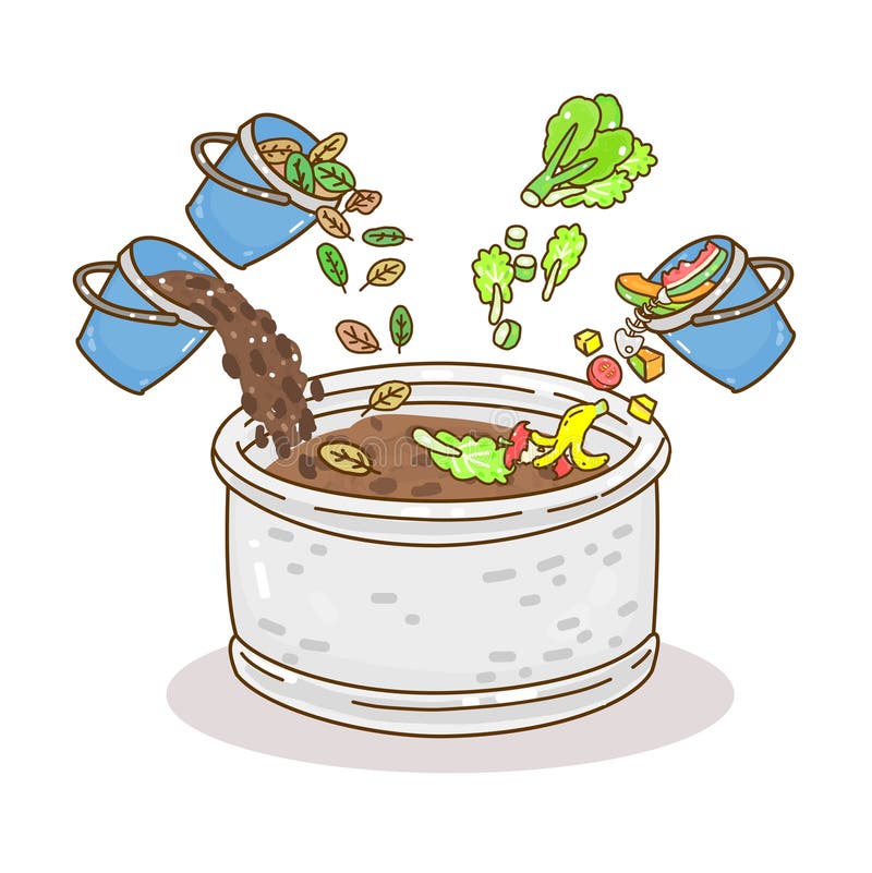 How To Make Compost Vector. Stock Illustration - Illustration of ...