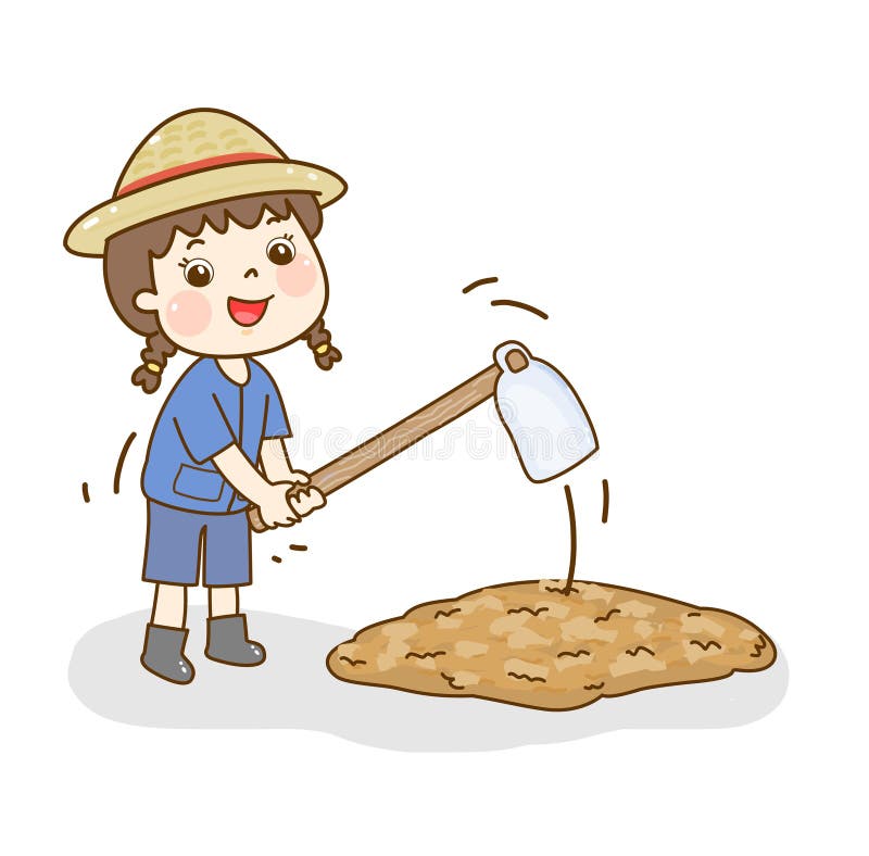 Cartoon Farmer for Farming. Stock Illustration - Illustration of guava ...