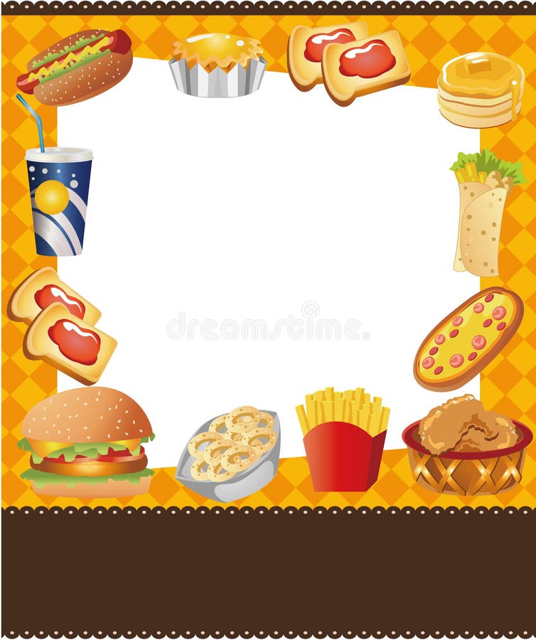 Cartoon fast food card stock vector. Illustration of cheeseburger ...