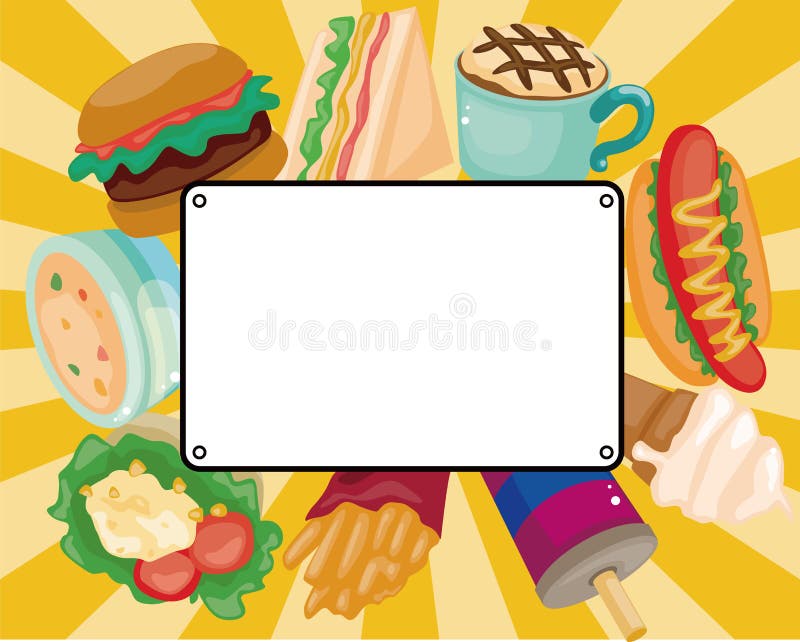 3+ Cartoon fast food card Free Stock Photos - StockFreeImages