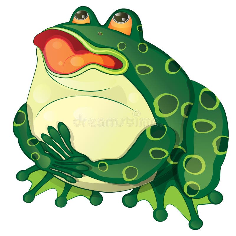 Cartoon fat frog stock vector. Illustration of animal - 96099746