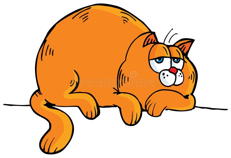 Cartoon of fat orange cat stock vector. Image of domestic - 19260224