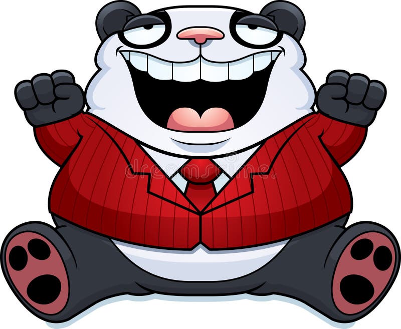 Cartoon Fat Panda Bear Suit Stock Vector - Illustration of panda ...