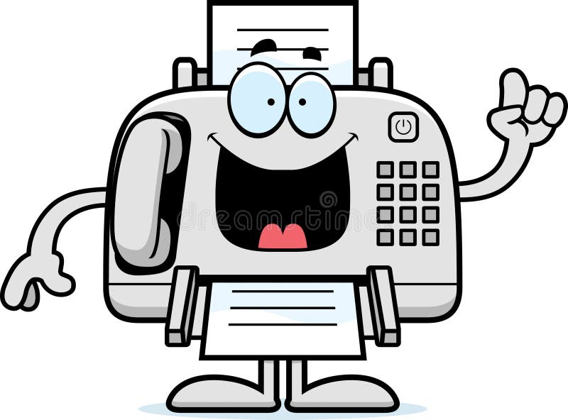 Cartoon Fax Machine Idea stock vector. Illustration of vector - 47782554