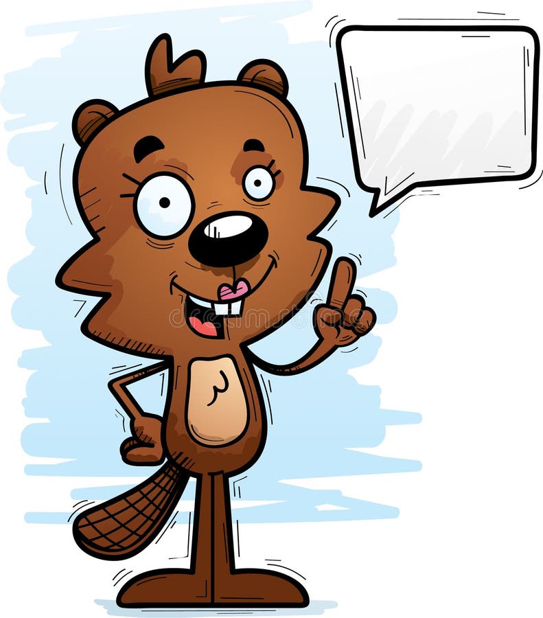 Cartoon Female Beaver Talking Stock Vector - Illustration of animal ...