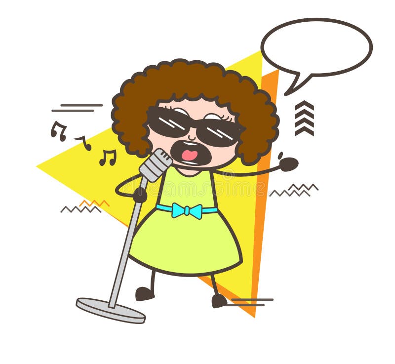 Lady Singer Cartoon Stock Illustrations – 461 Lady Singer Cartoon Stock ...