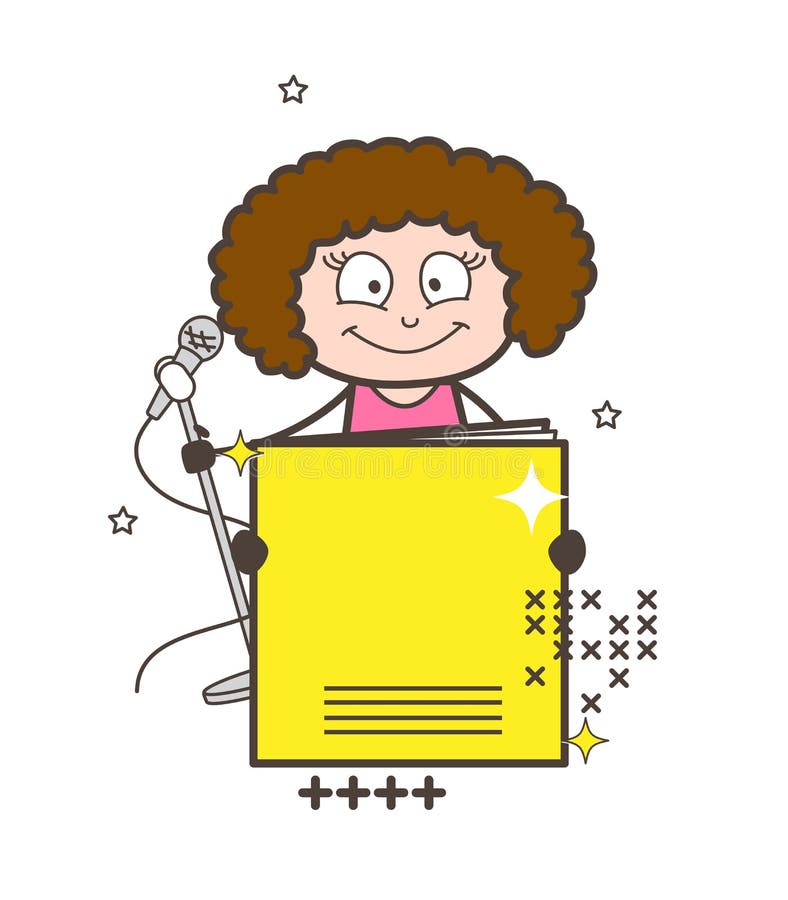 Pop star singer cartoon stock vector. Illustration of ready - 17426801