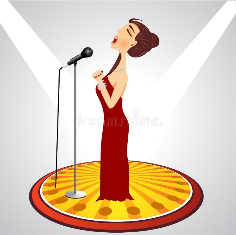 Female Singer Clipart