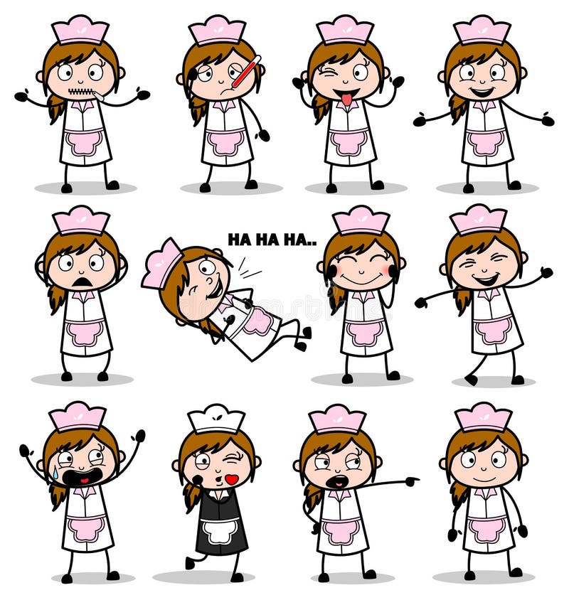 Cartoon Female Waitress with Various Concepts - Set of Concepts Vector ... Cartoon Female Waitress with Various Concepts - Set of Concepts Vector ...