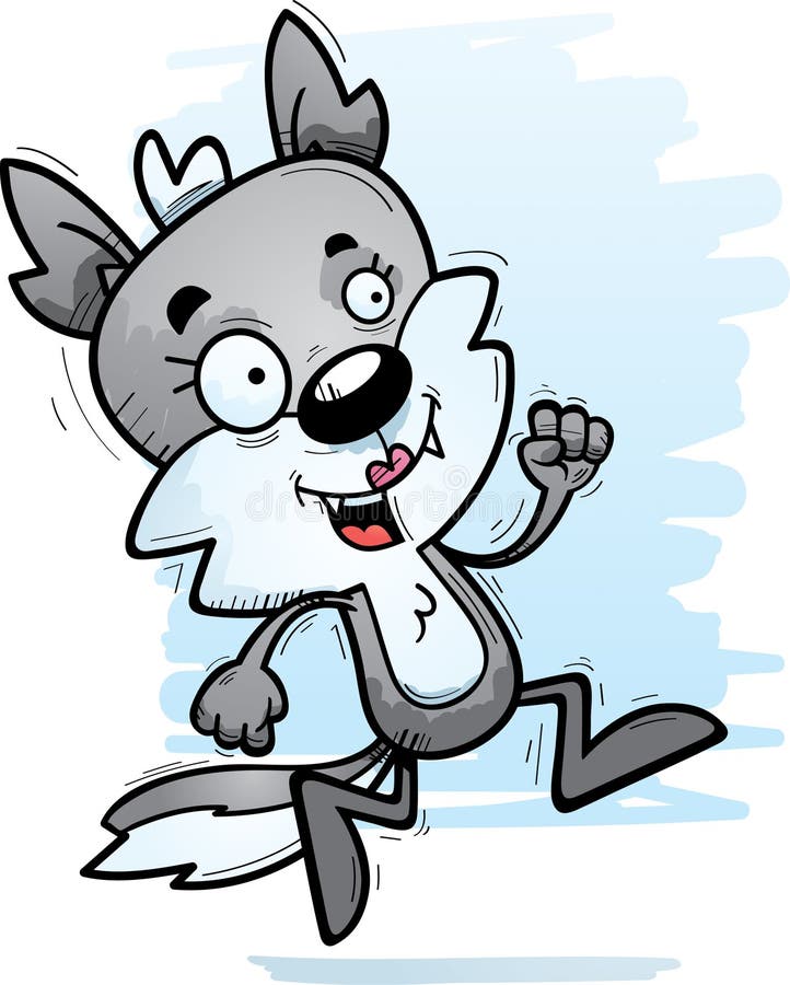 Running Cartoon Wolf Stock Illustrations – 578 Running Cartoon Wolf ...