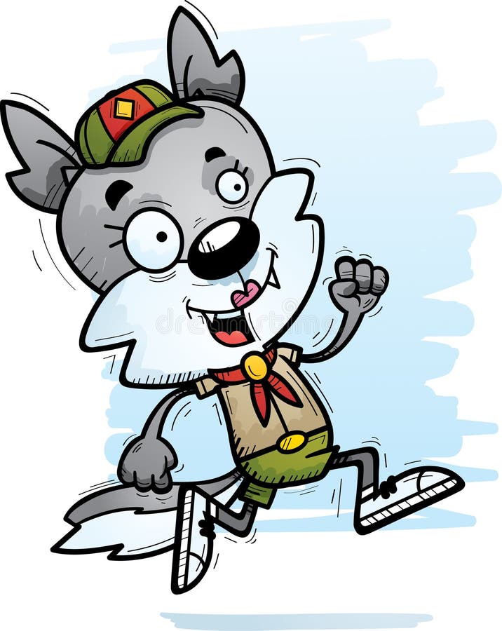 Running Cartoon Wolf Stock Illustrations – 578 Running Cartoon Wolf ...