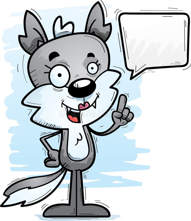 Wolf Talking on a Mobile Phone in the Woods Stock Illustration ...