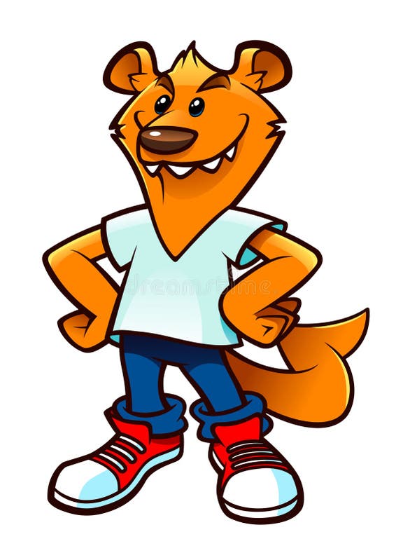 Cartoon ferret stock vector. Illustration of orange, animal - 61280529