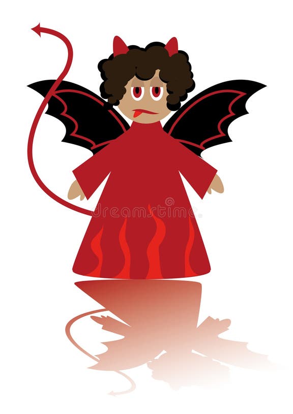 Cartoon Figure of Little Imp Stock Vector - Illustration of flying ...