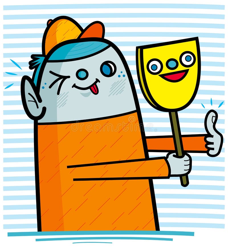 Cartoon Figure with Mask stock vector. Illustration of identity - 5821829