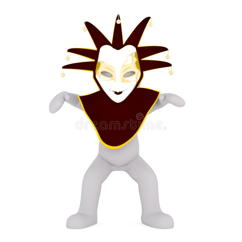 Cartoon Figure Wearing Jester Costume Stock Illustration - Illustration ...