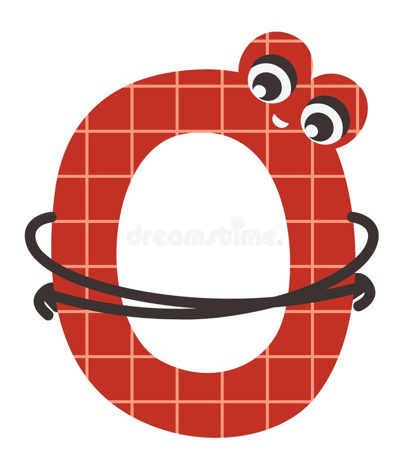 Cartoon figure zero. stock vector. Illustration of number - 271965404