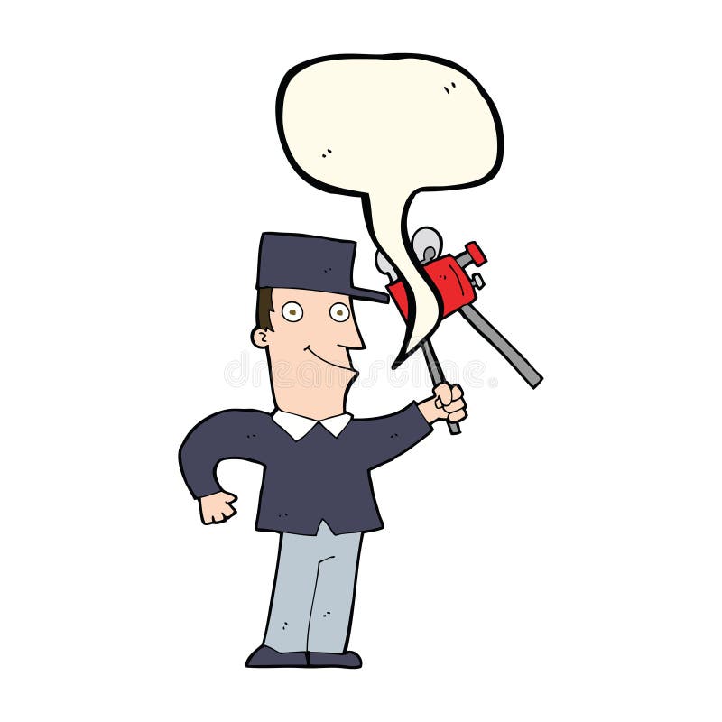 Cartoon Film Maker with Speech Bubble Stock Illustration - Illustration ...