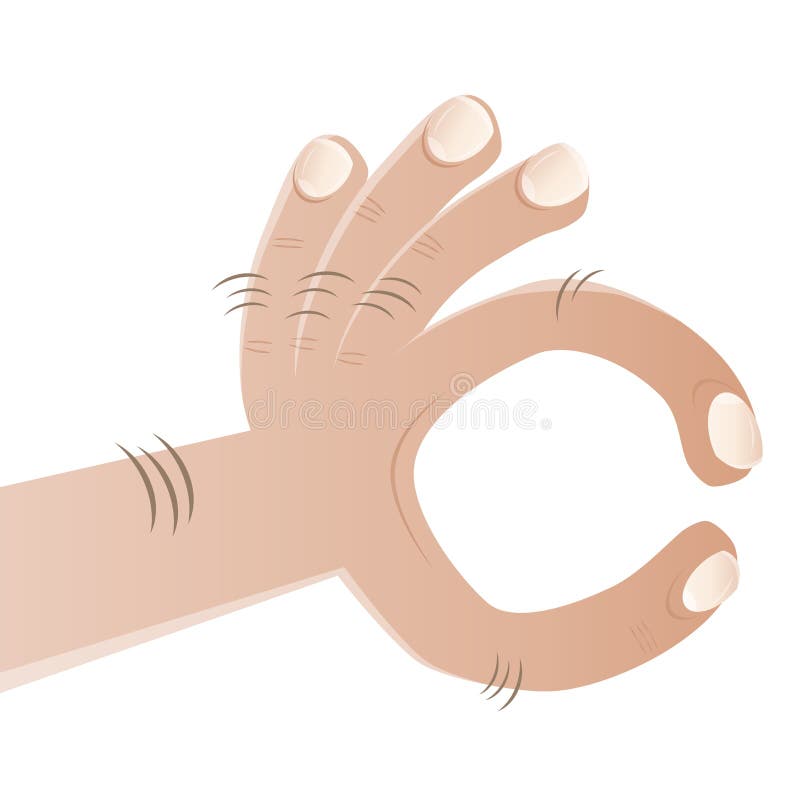 Cartoon fingers showing stock vector. Illustration of amusing - 32004406