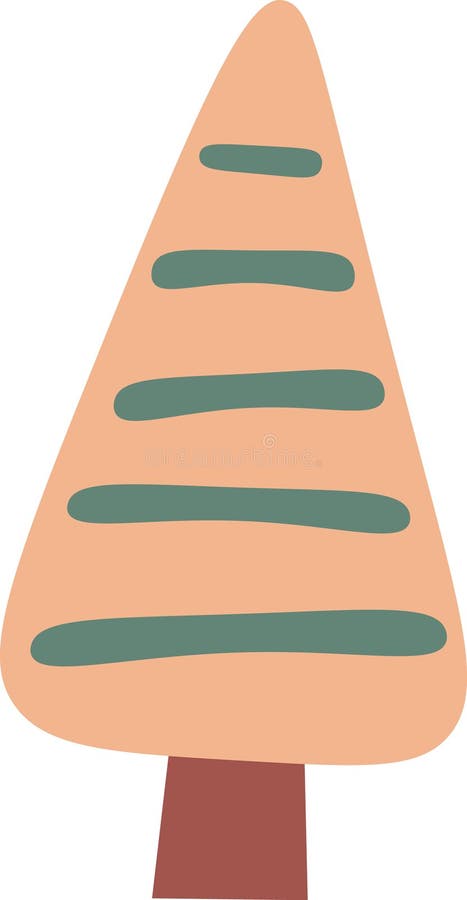 Cartoon Fir Tree stock vector. Illustration of nature - 290281733