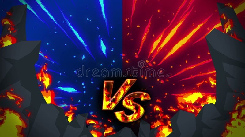 Cartoon Fire Animation. Flame Loop Background. Competition. Battle Game ...