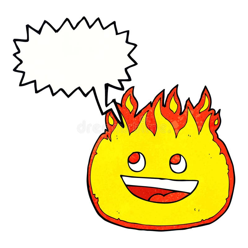 Cartoon Fire Border with Speech Bubble Stock Illustration ...