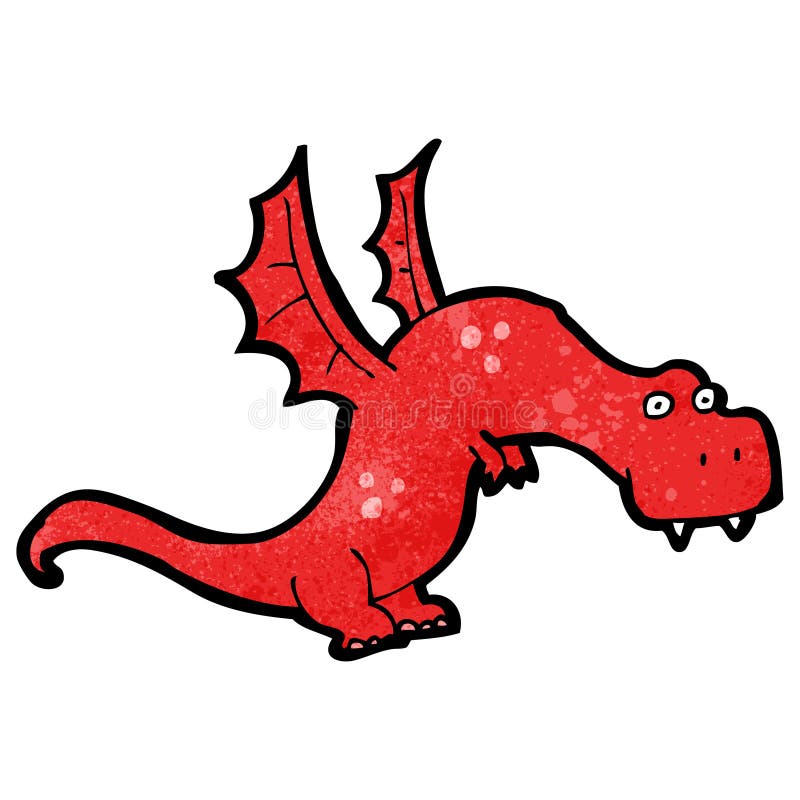Cartoon Fire Breathing Dragon Stock Vector - Illustration of quirky ...
