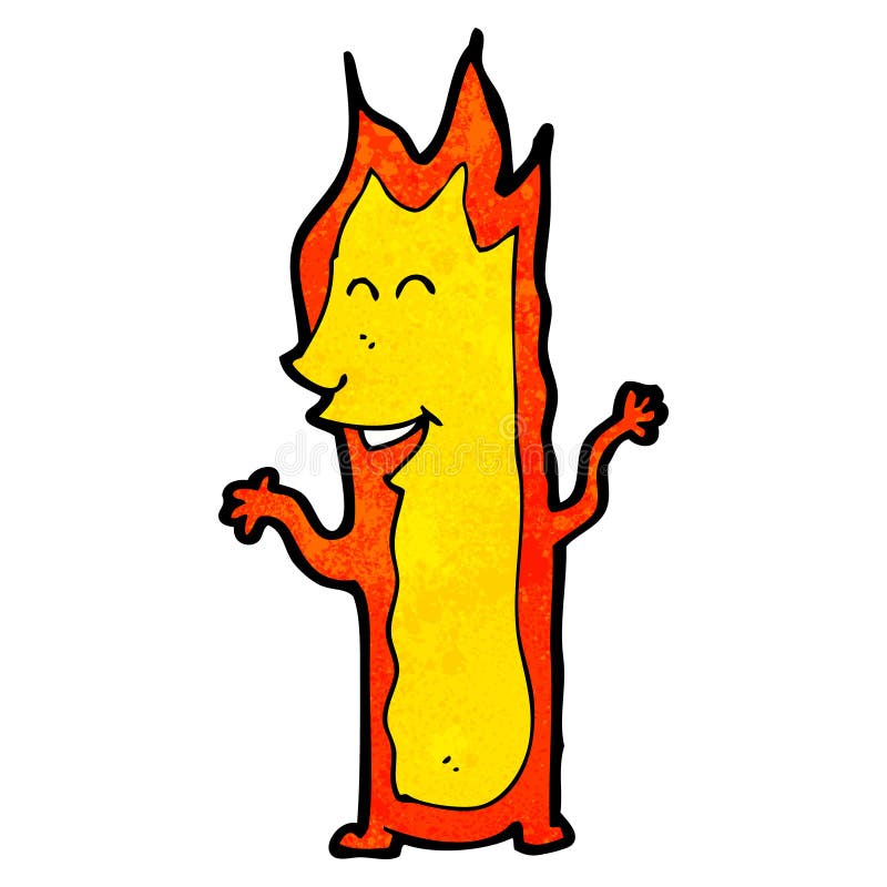 Cartoon fire character stock vector. Illustration of cartoon - 38068394