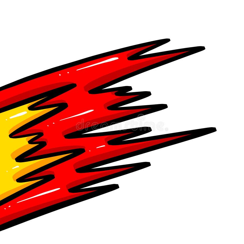 Cartoon Fire Explosion Red on White Background Like a Weapon Being ...