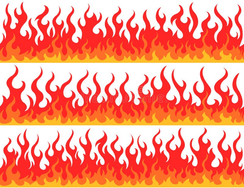 Fire flame frame borders stock vector. Illustration of isolated - 147585760